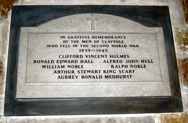 Roll of Honour - Lincolnshire - Claypole